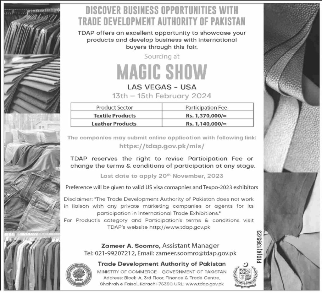 Trade Development Authority of Pakistan Magic Show LAS VEGAS USA 2024 ...